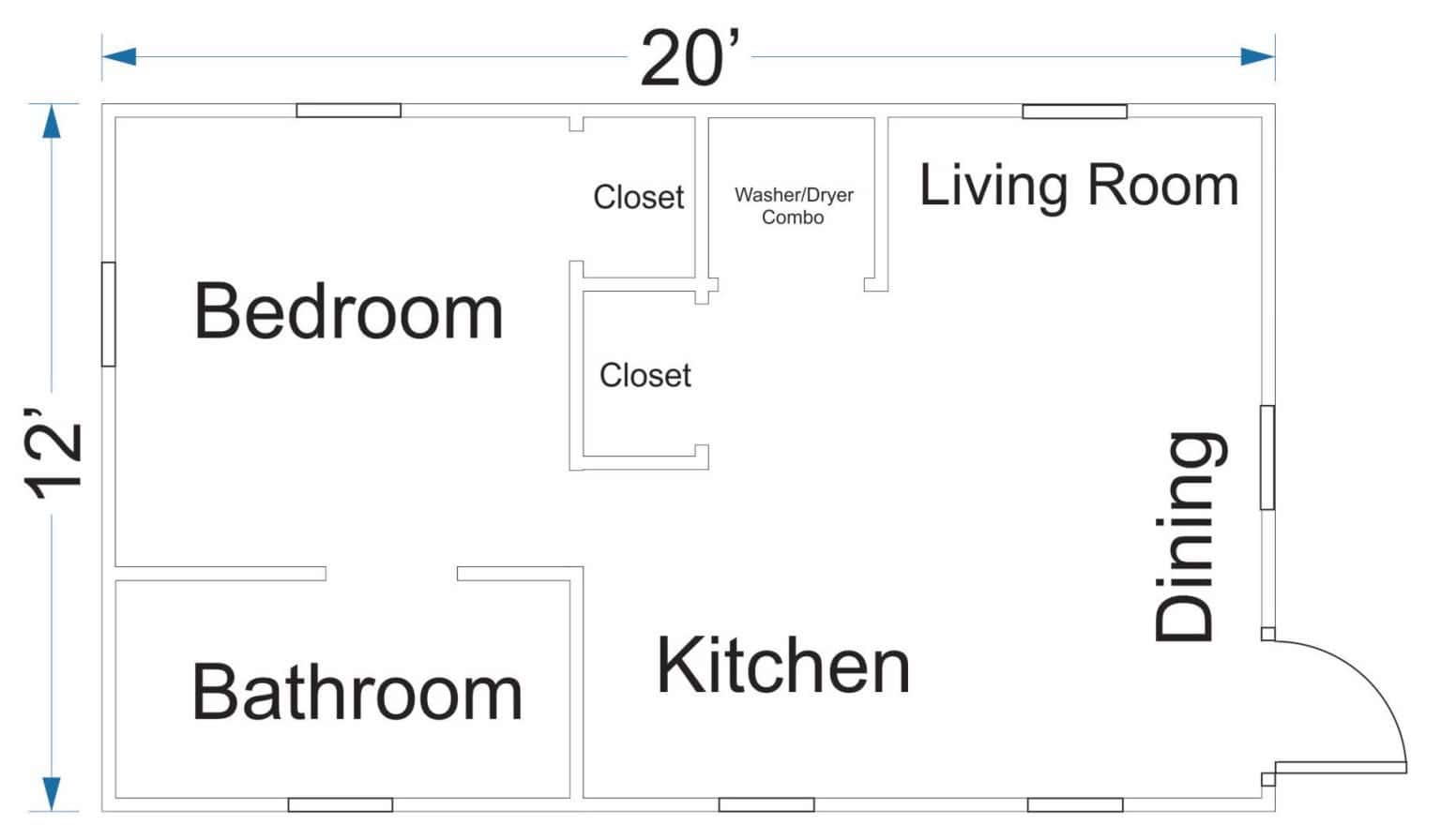 Tiny Home Floor Plan Gallery - Robin Sheds