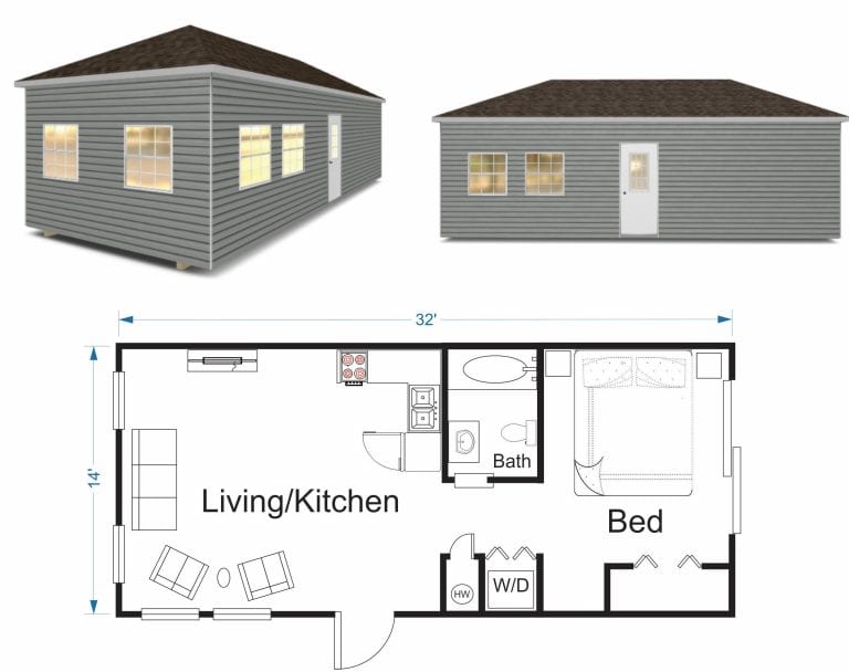 Tiny Home Floor Plan Gallery - Robin Sheds