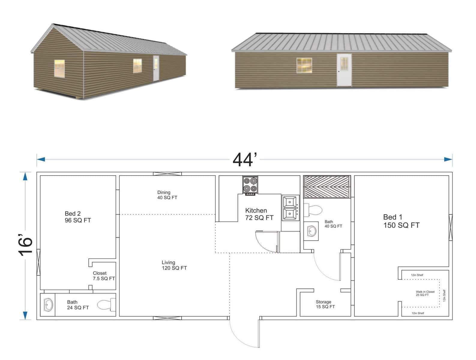 Tiny Home Floor Plan Gallery - Robin Sheds