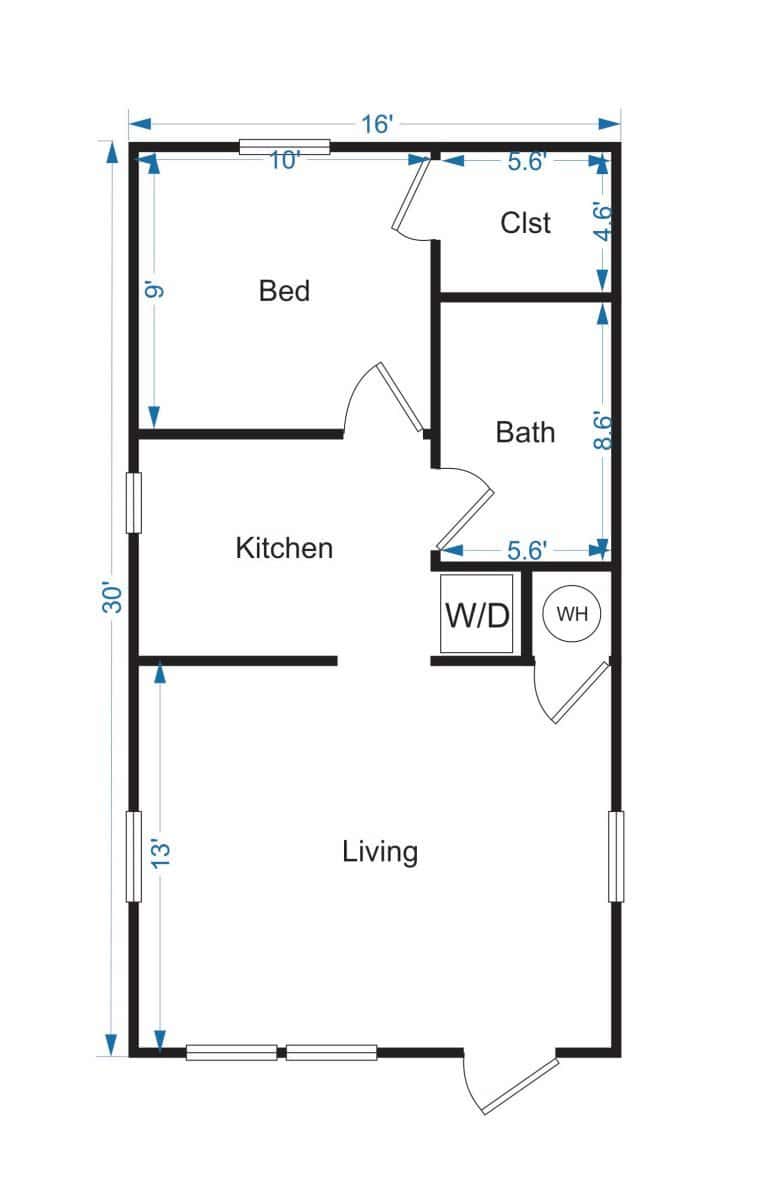 Tiny Home Floor Plan Gallery - Robin Sheds